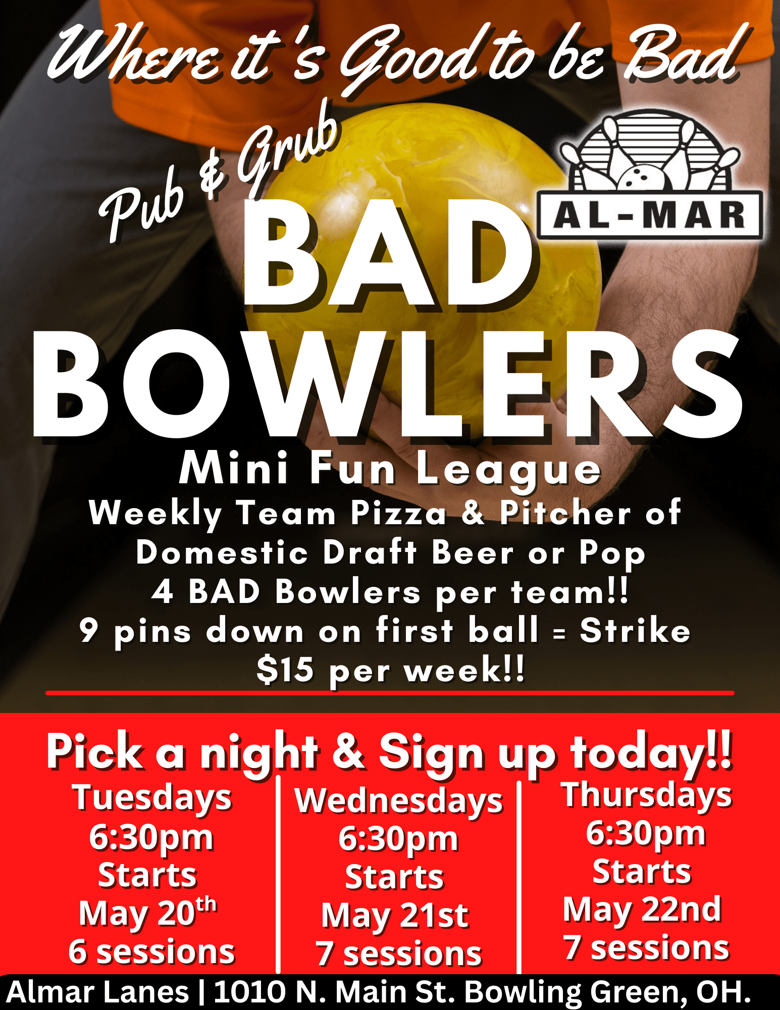 Bowling Leagues | Fun | Things To Do | Al-Mar Lanes | Bowling Green, OH